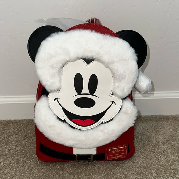 Loungefly | Bags | Loungefly Disney Mickey Mouse Santa Christmas ...